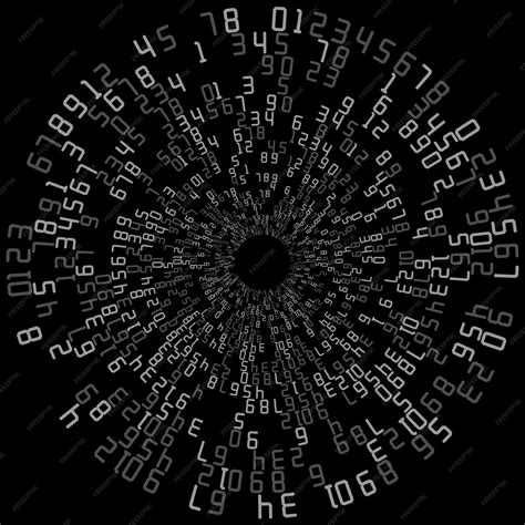 Premium Vector A Circular Matrix A Background With A Chaotic Arrangement Of Numbers