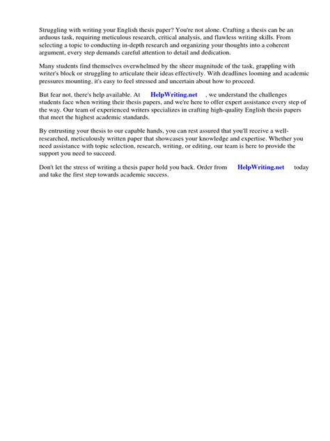 English Thesis Paper Examples Pdf Thesis Abstract Summary