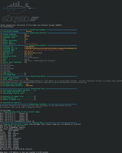 docker 枚举、特权升级和容器逃逸 deepce 阿里云开发者社区