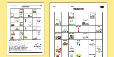 Compass Directions Worksheet 8 Compass Points Worksheet