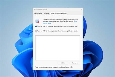 how to enable or disable data execution prevention
