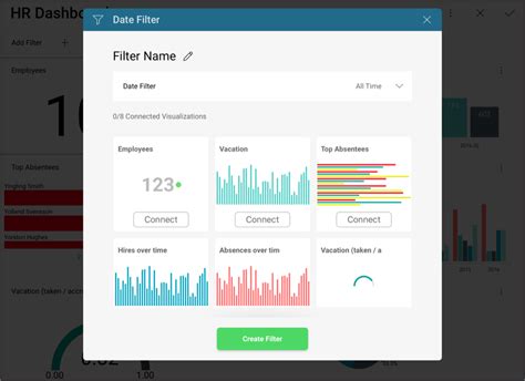 Date Range Dashboard Filter Infragistics Reveal™ Help