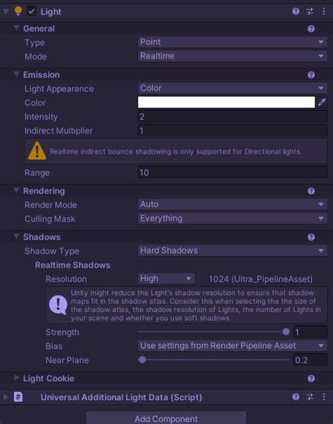 pointlight and spotlight stopped working in my project urp unity