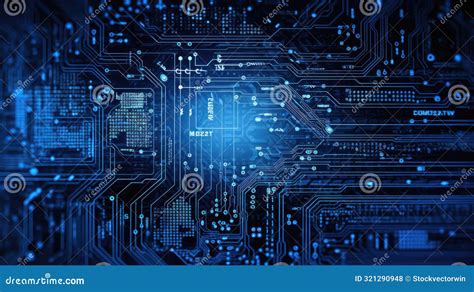 Algorithms Blueprint Technology Stock Illustration Illustration Of