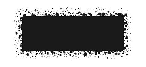 직사각형 그런 지 잉크 스플래터 프레임입니다 스프레이 낙서 스텐실 테두리 템플릿입니다 거친에 대한 스톡 벡터 아트 및 기타 이미지 거친 검은색 그래피티 Istock