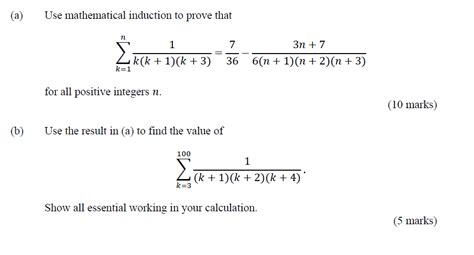 solved a use mathematical induction to prove that