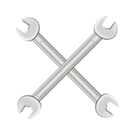 Crossed Steel Wrench Logo 2306074 Vector Art At Vecteezy