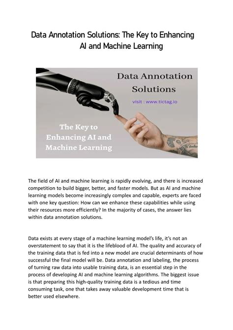 Ppt Data Annotation Solutions The Key To Enhancing Ai And Machine Learning Powerpoint