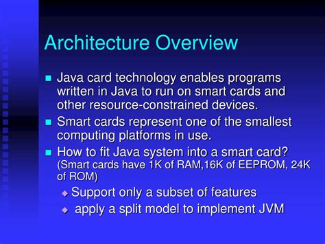 Ppt Java Card Technology Ch03 Overview Powerpoint Presentation Free