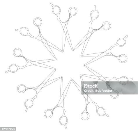 하나의 연속 가위 라인 가는 선 일러스트레이션 벡터 미용사 Wotk 도구 서명 개념 등고선 그리기 창의적인 아이디어 가위에 대한 스톡 벡터 아트 및 기타 이미지 Istock