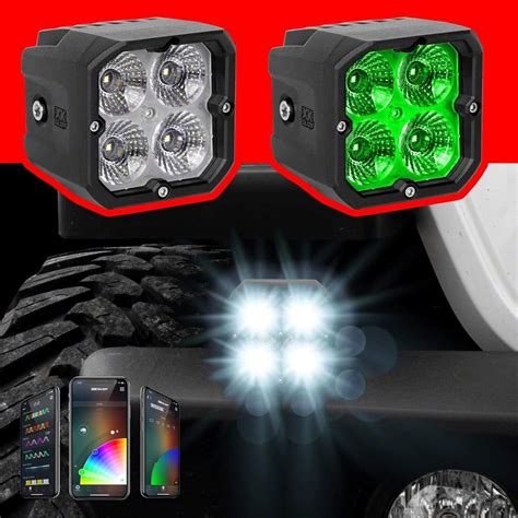 Xk Glow Titan App Controlled C3 Led Cube Light Kit With Controller Upgrade Driving Beam