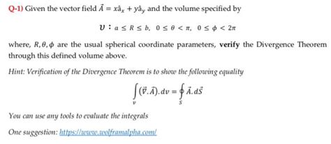Solved Q 1 Given The Vector Field Axaxyay And The