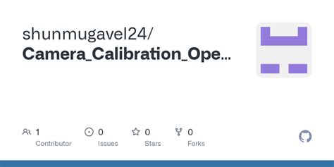 Github Shunmugavel Camera Calibration Opencv