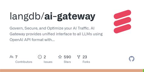 Github Langdbai Gateway Govern Secure And Optimize Your Ai Traffic Ai Gateway Provides