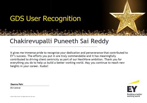 Chakirevupalli Puneeth Sai Reddy On Linkedin I Am Happy To Share That I Have Been Recognized By