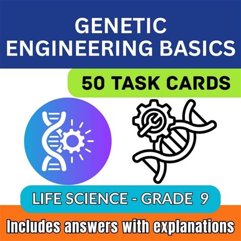 Life Science Genetic Engineering Basics Task Cards Grade 9