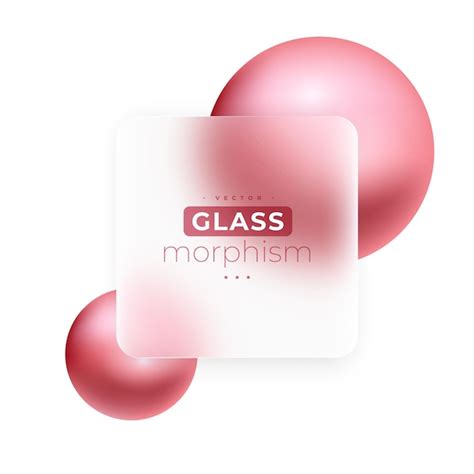 Free Vector 3d Geometric Shape Glassmorphism Background With Frosted