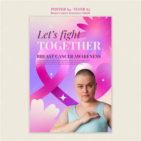 유방암 인식의 달 포스터 템플릿 무료 Psd 파일