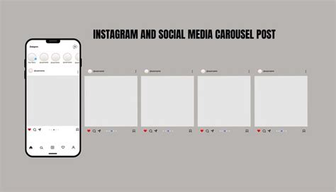 Instagram 및 소셜 미디어 회전 목마 게시물 템플릿 프리미엄 벡터