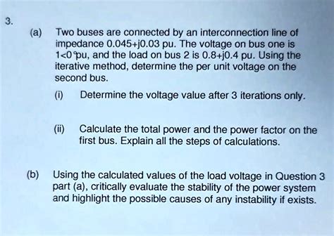 Solved A Two Buses Are Connected By An Interconnection Line Of