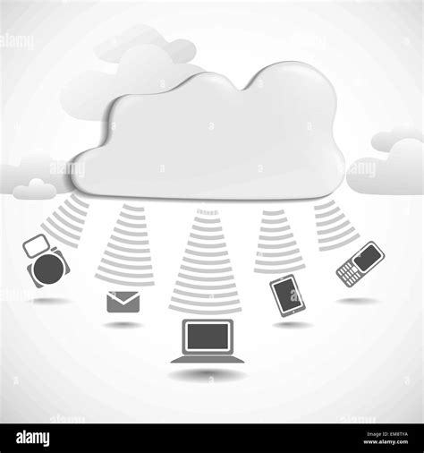Cloud Computing Concept Illustration Stock Vector Images Alamy