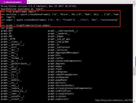 Spark Graphframes入门使用示例graphframes的基本使用 在本节中我们将使用spark Graphframes来建立