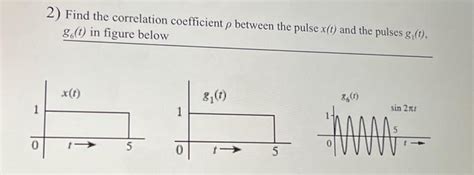 solved 2 find the correlation coefficient ρ between the