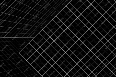 Premium Vector 3d Wireframe Grid Room Background Vector
