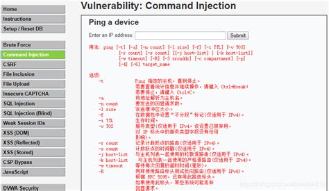 Dvwa命令注入（commandinjection）出现乱码解决办法dvwa命令注入乱码 Csdn博客