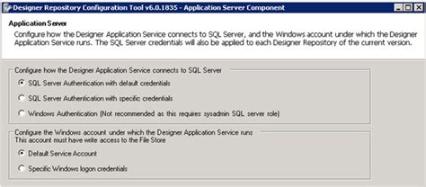 Install A Distributed Setup Without Placing The Repository Configuration Tool On The Sql Machine