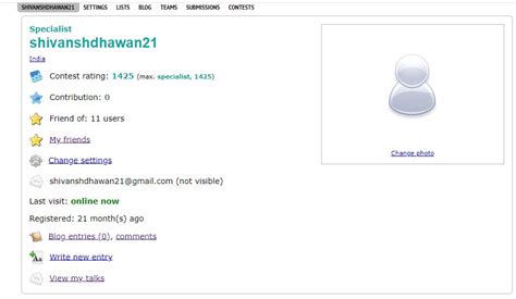 Codeforces Specialist Cp Shivansh Dhawan