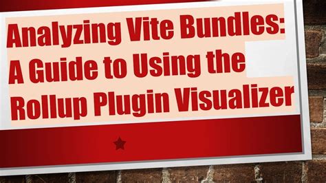 Analyzing Vite Bundles A Guide To Using The Rollup Plugin Visualizer Youtube