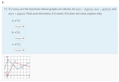 Solved 71 If F And G Are The Functions Whose Graphs Are
