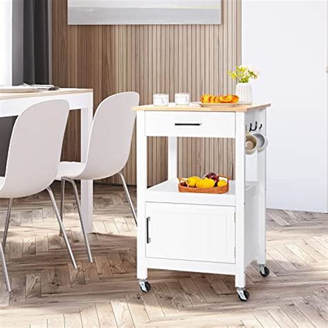 Giantex Kitchen Cart With Storage Small Kitchen Ubuy India