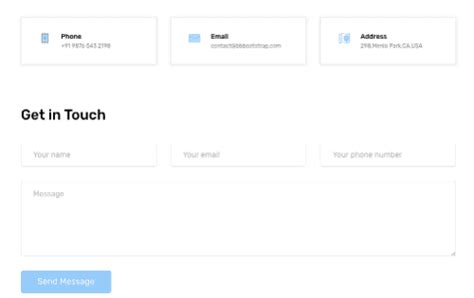 Bootstrap 4 Contact Us Form With Loading Button Example