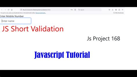 How To Create A Text Entry Form With Js Validation Javascript Short