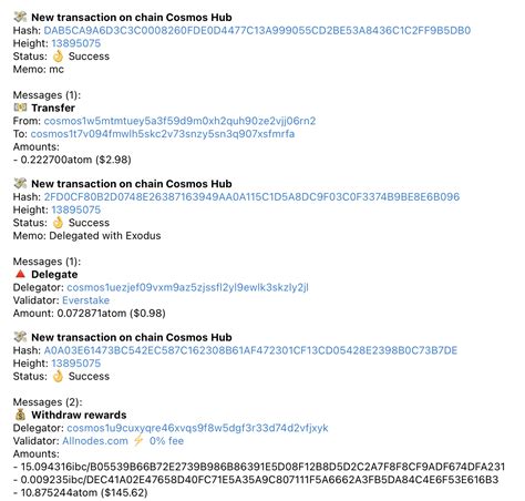 github quokkastake cosmos transactions bot track any transactions