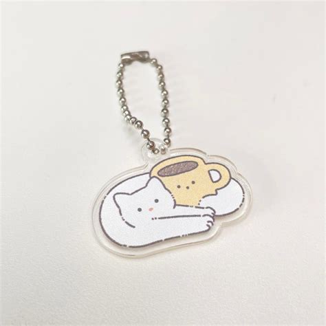 고사리잡화점 마냥 노란 머그와 흰 고양이 키링 위시버킷