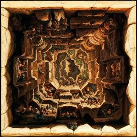 Dnd Map Of A Cave Underground Sorrounded By Lava River Free Ai Art