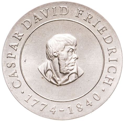 Монета Германия ГДР 10 марок 1974 200 лет со дня рождения Каспара