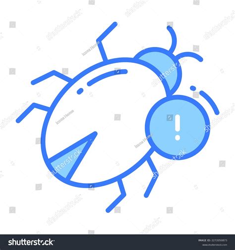 Exclamation Mark On Bug Depicting Vector Stock Vector Royalty Free