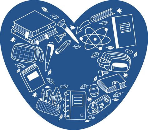 Back To School Heart Doodles 48115621 Png