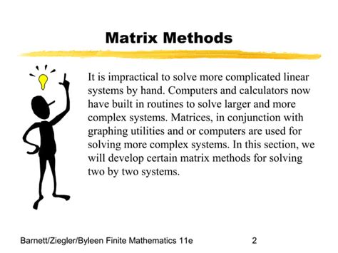 Systems Of Linear Equations And Augmented Matrices Ppt Physics