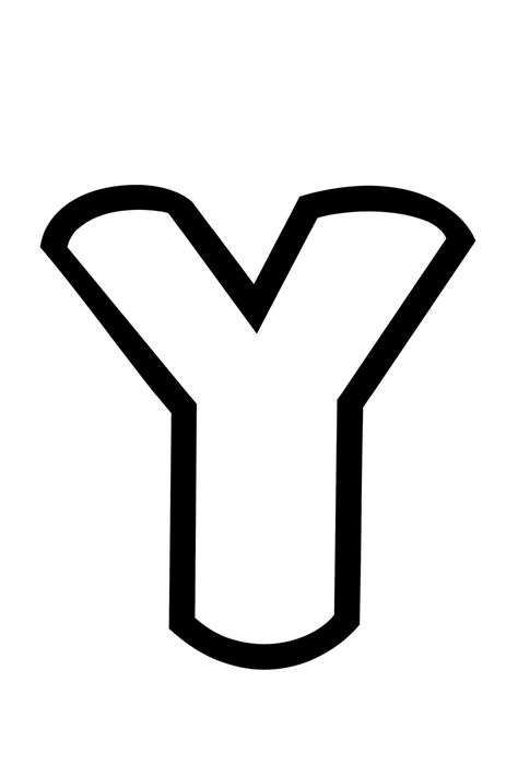 Free Printable Bubble Letter Y Stencil