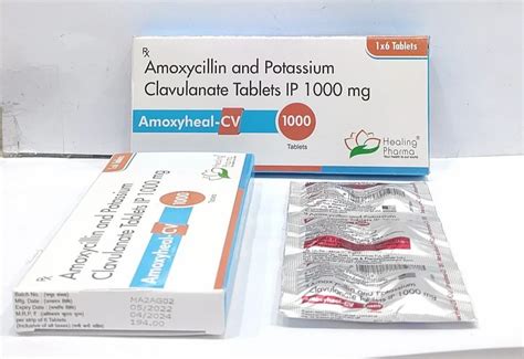 Amoxicillin Potassium Clavulanate 1000 Mg Amoxyheal Cv At ₹ 210stripe