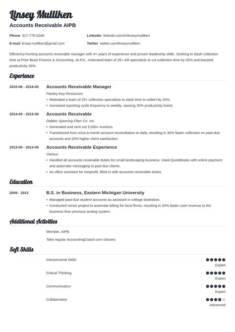 Accounts Receivable Resume Samples [20 Ar Examples]