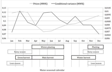 Yearly Average Maize Price And Conditional Variance Of The