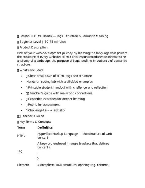 From Tags To Transforms A 15 Lesson Journey Into Html And Css Web Design