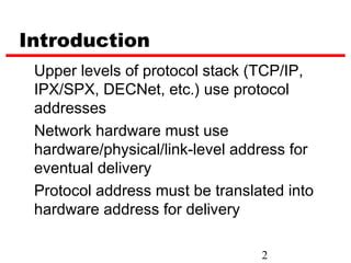 Address Resolution Protocol PPT
