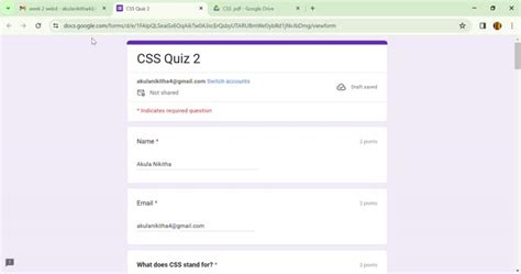 Nikitha Akula On Linkedin Cssquiz Webdevelopment Continuousgrowth
